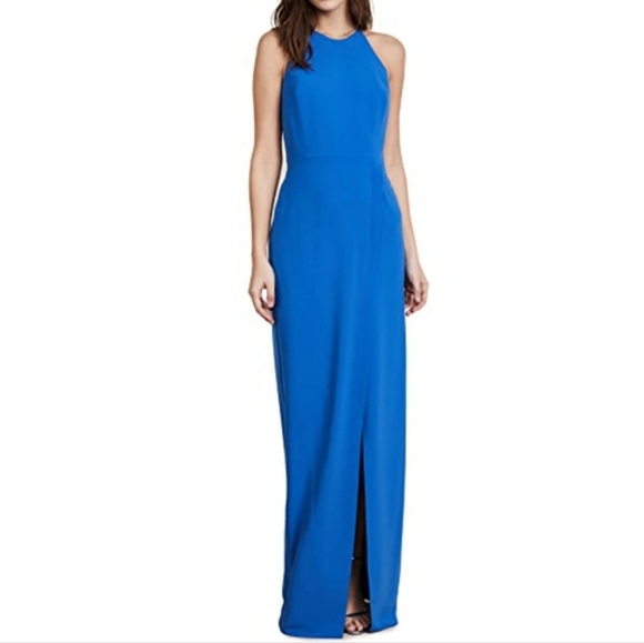 Halston Heritage | Dresses | Halston Heritage Split Front Cutout Crepe ...